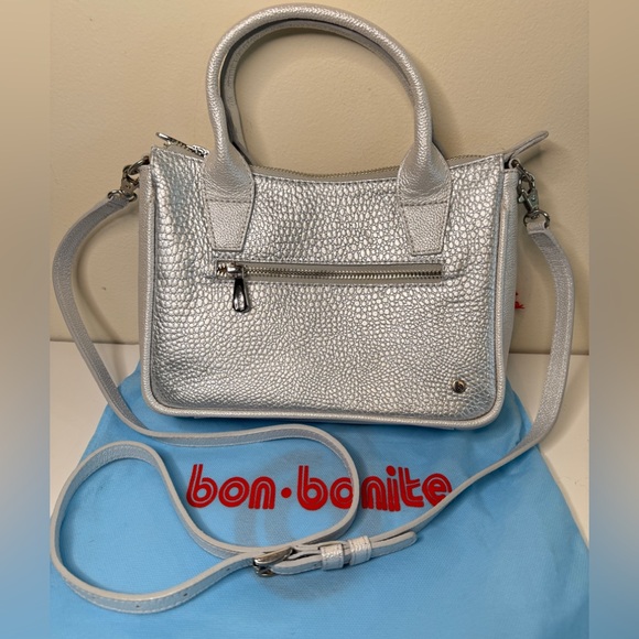 Bon bonite | Bags | Bonbonite Small Pebbled Leather Satchel Crossbody ...